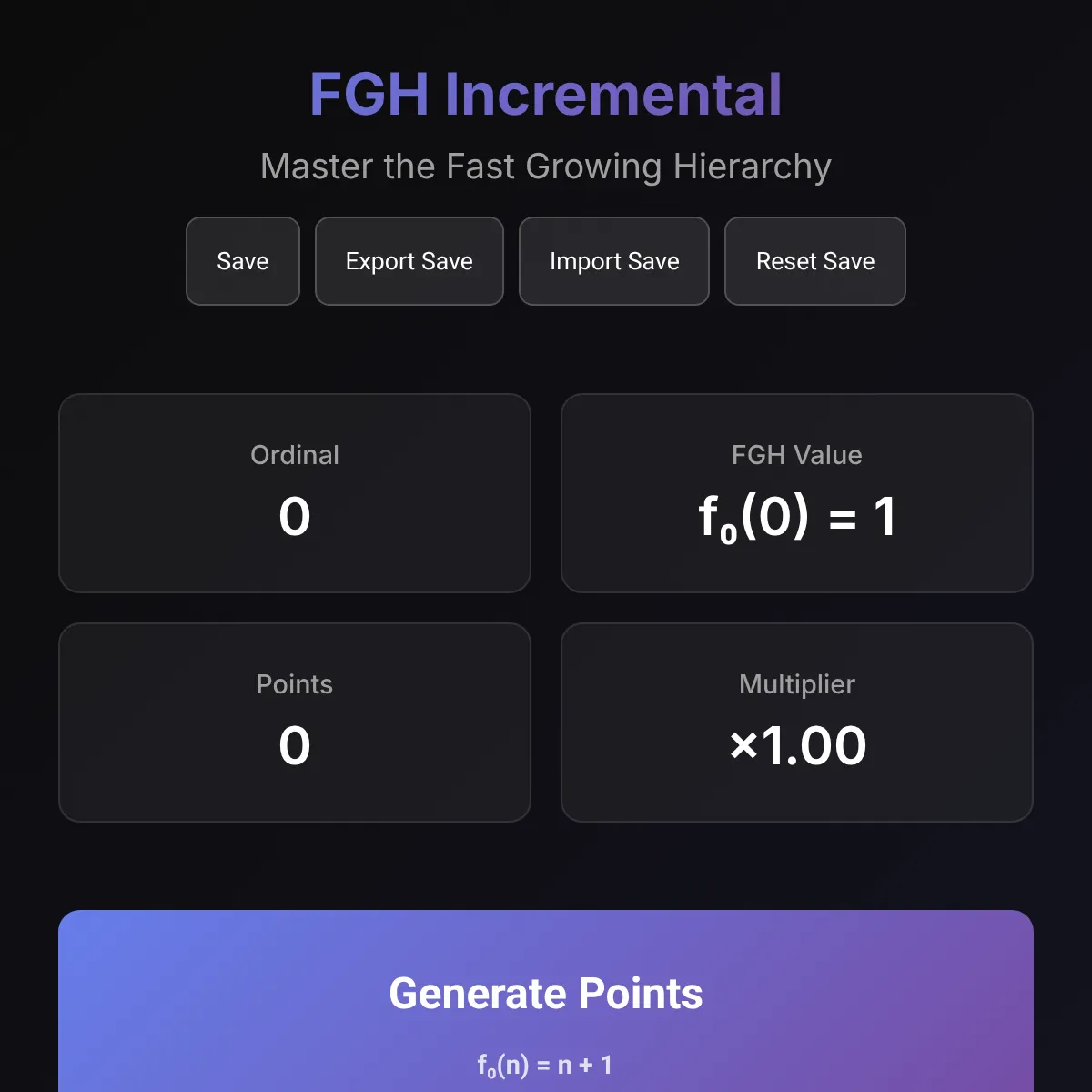 FGH Incremental - Fast Growing Hierarchy