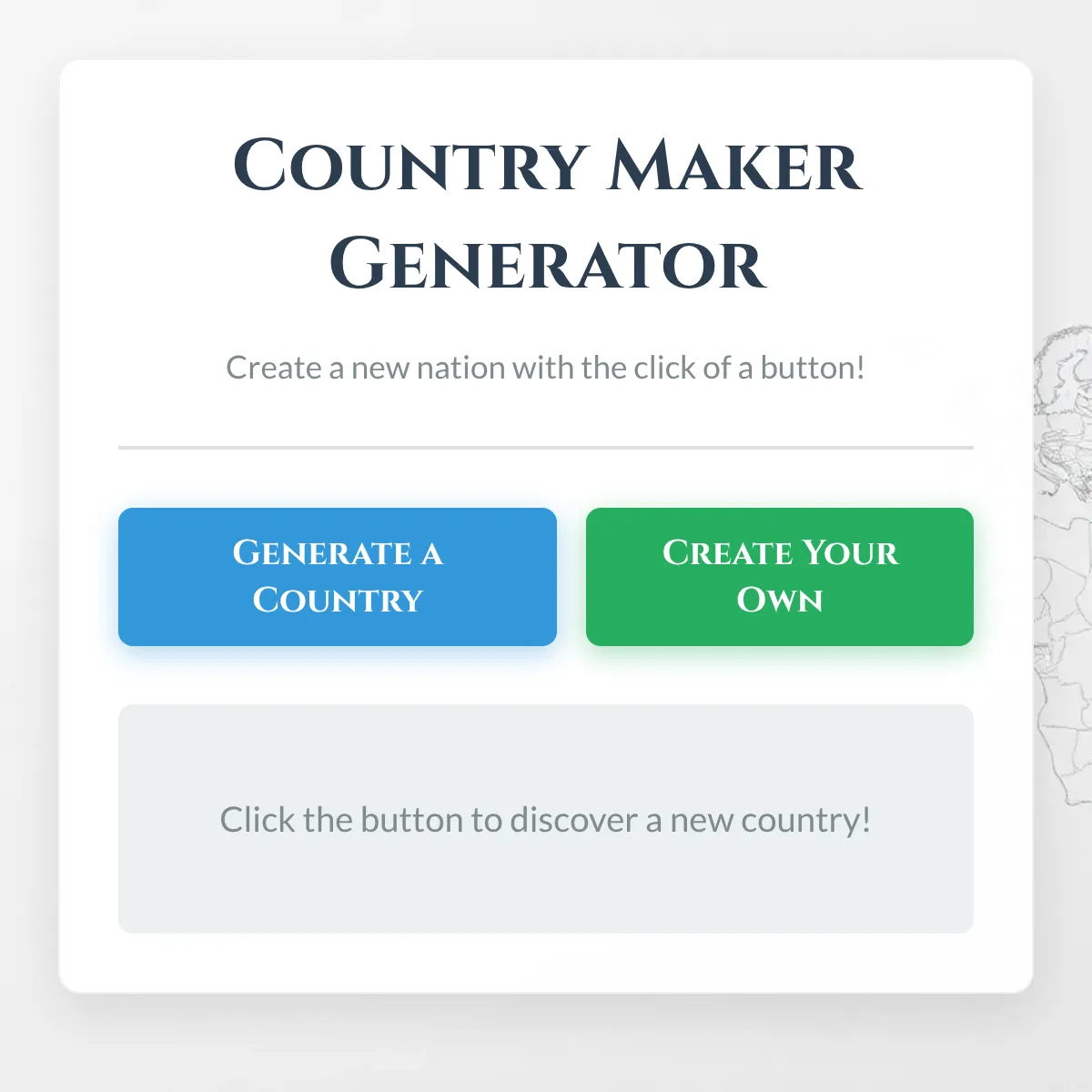 Country Maker Generator