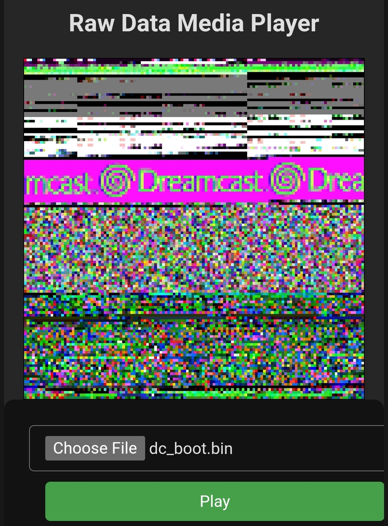 Raw data media player