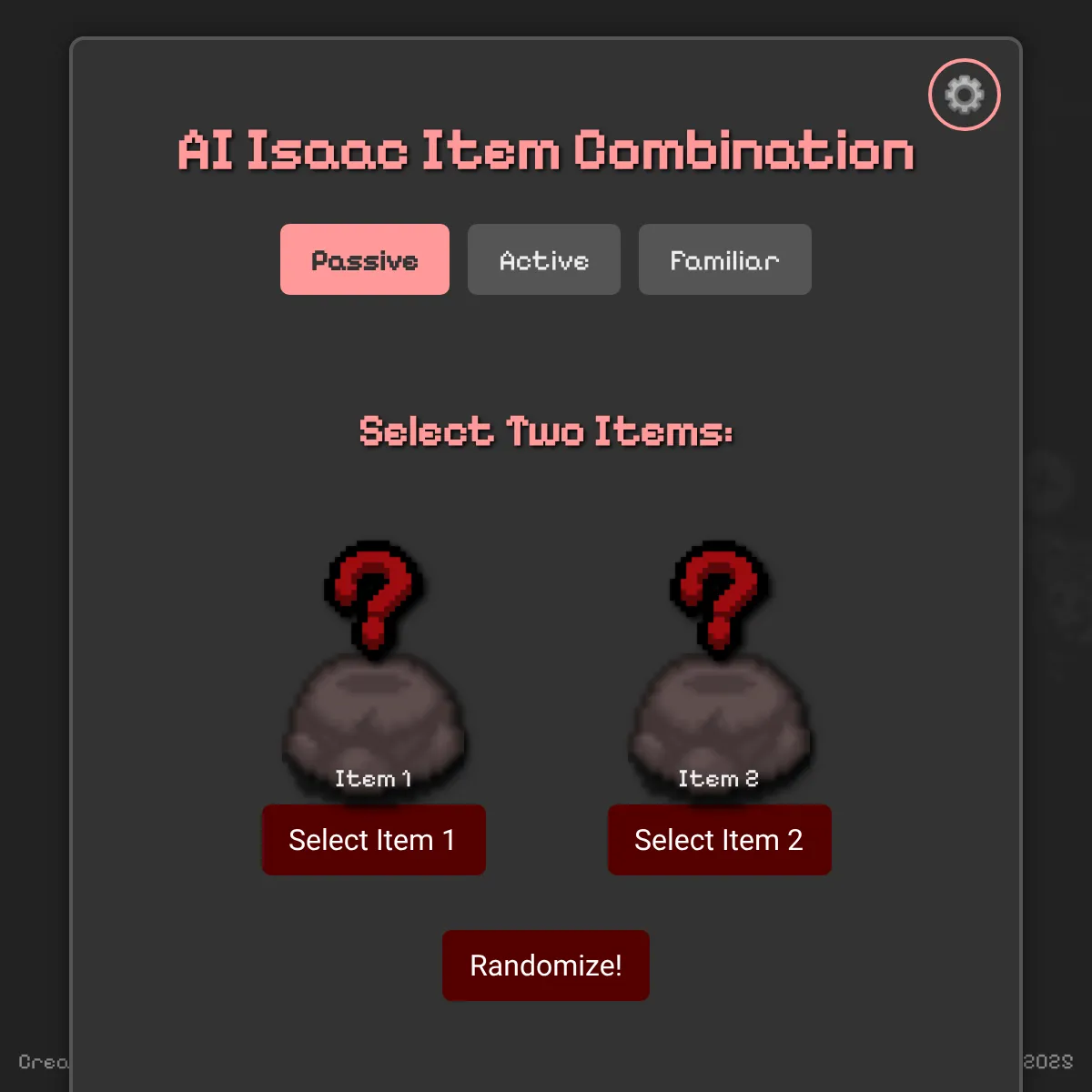 AI Isaac Item Combinator