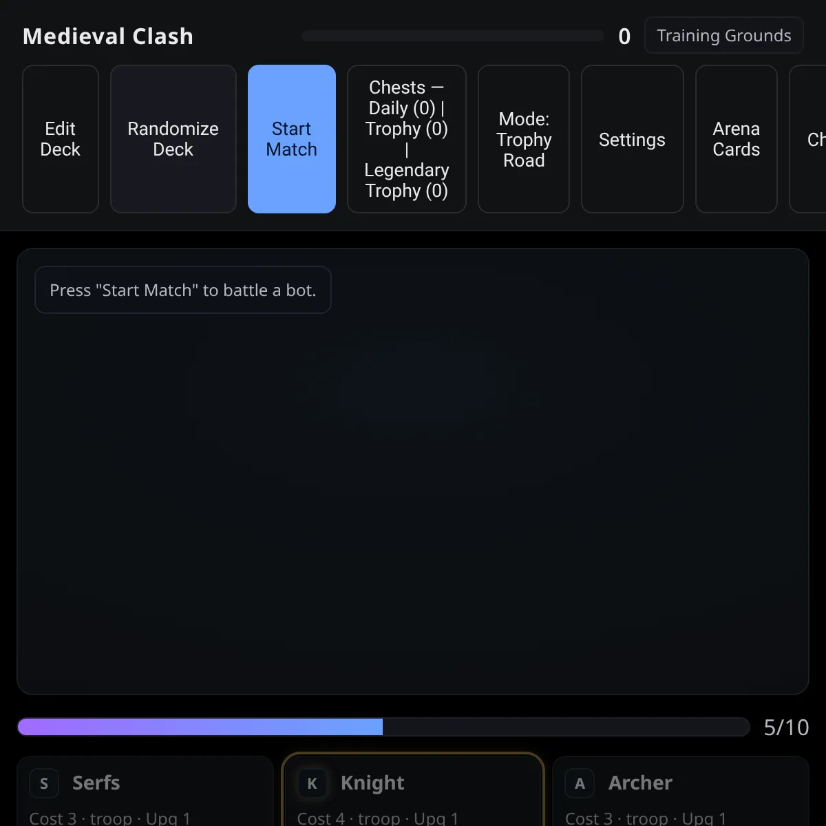 Medieval Clash - Clash Royale-esc game