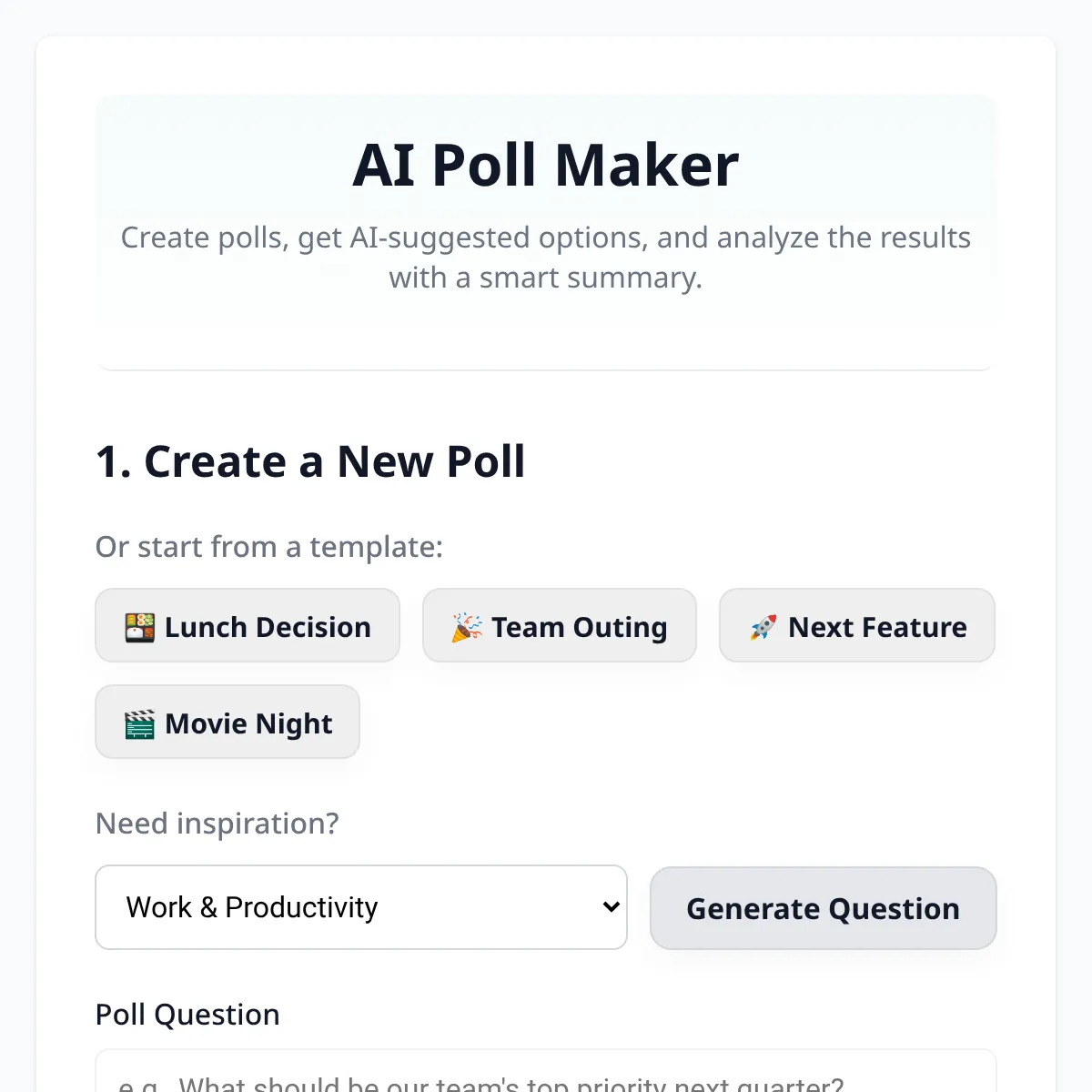 AI Poll Maker
