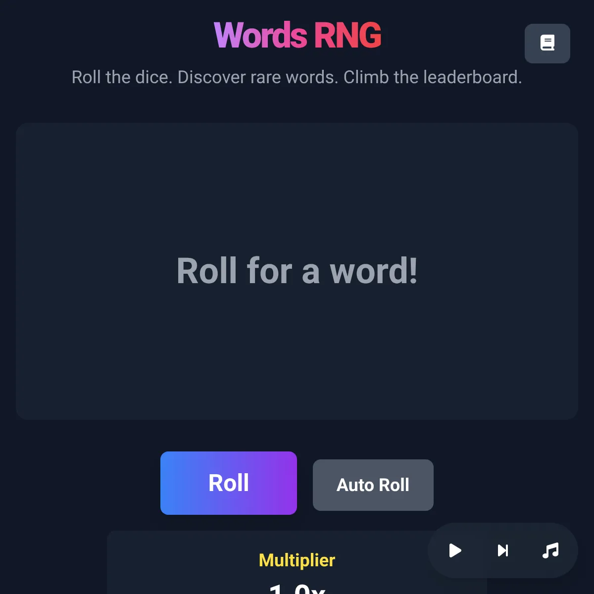 Words RNG