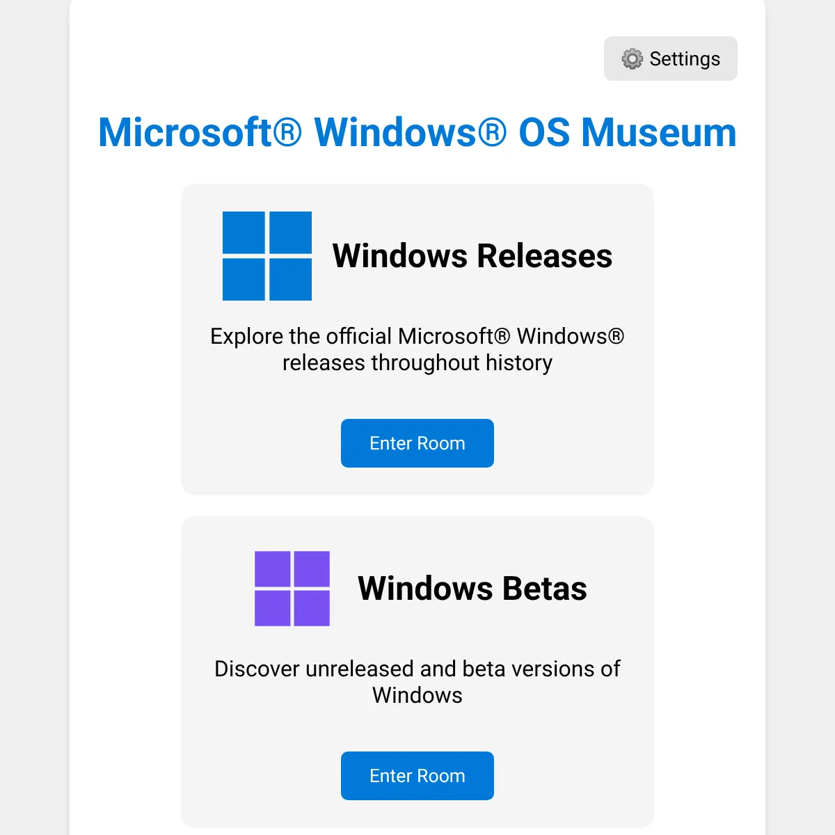 Microsoft® Windows® OS Museum Version 2.1