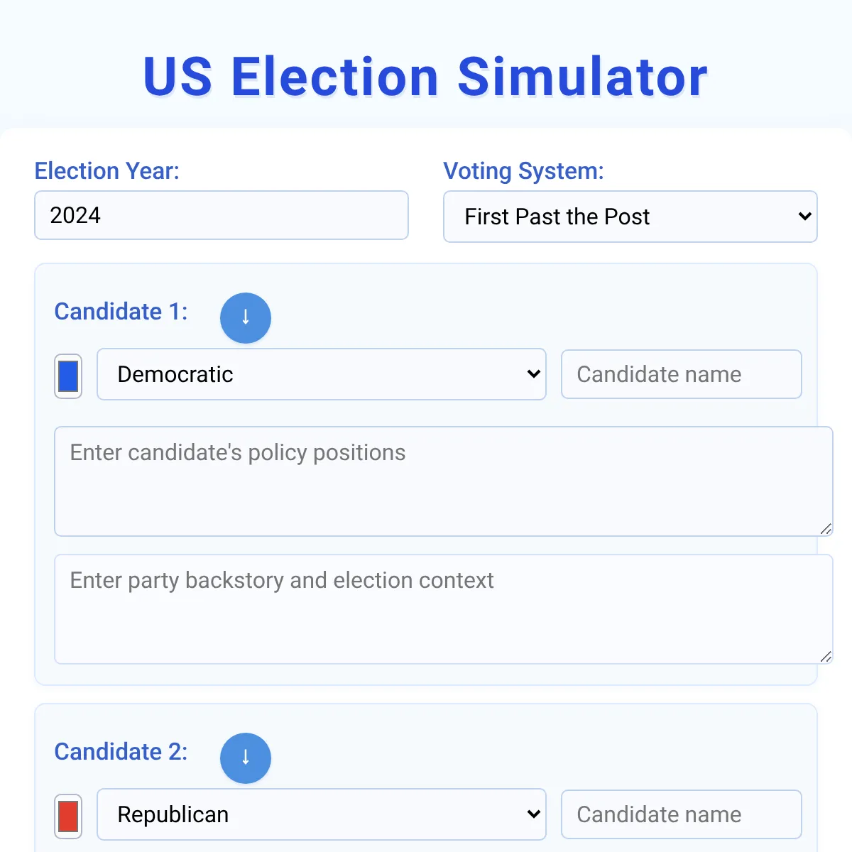 WIP US Election Simulator