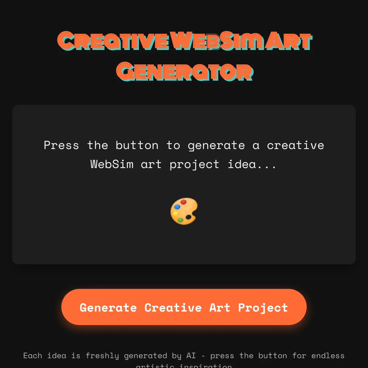 Creative WebSim Art Generator