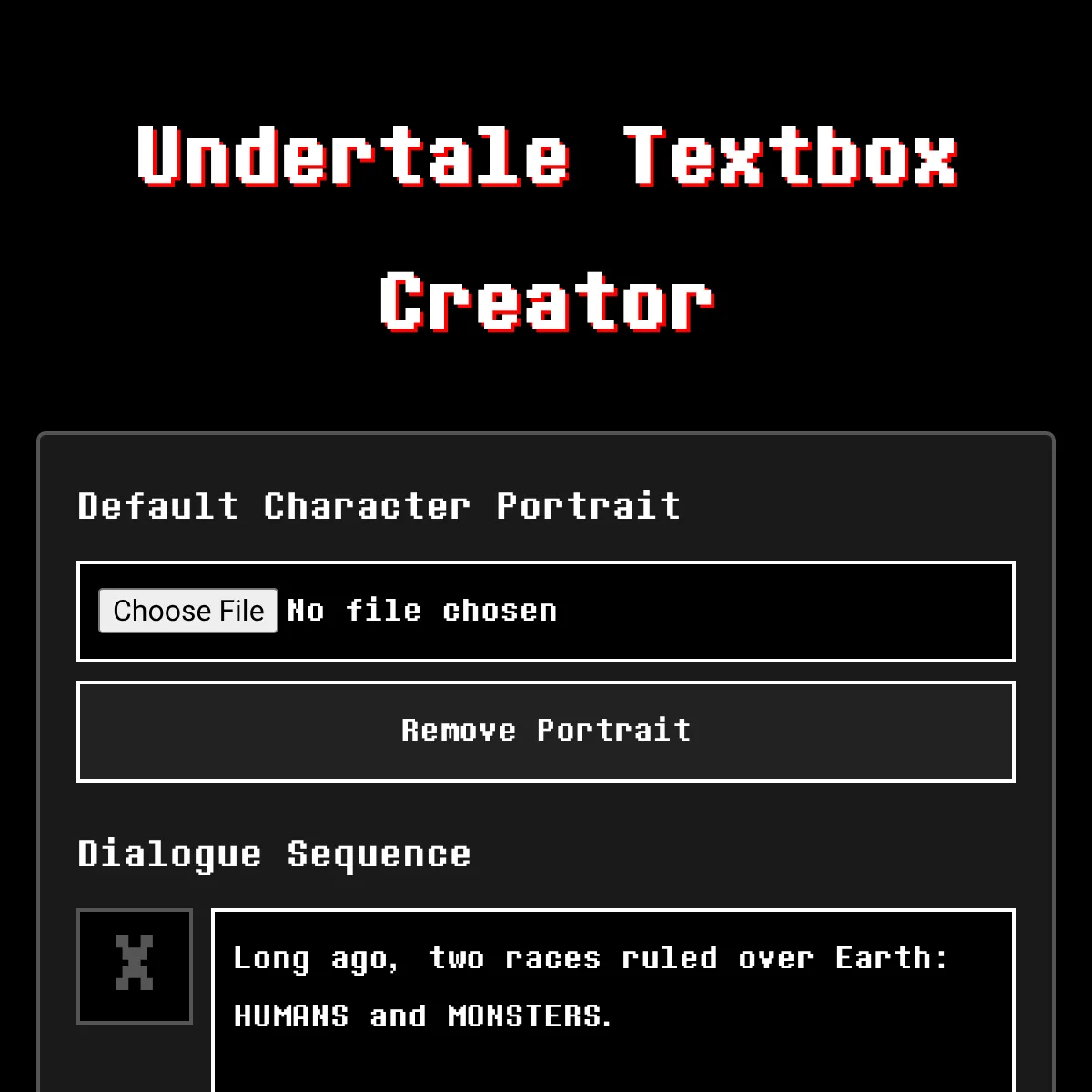 Undertale Textbox Creator