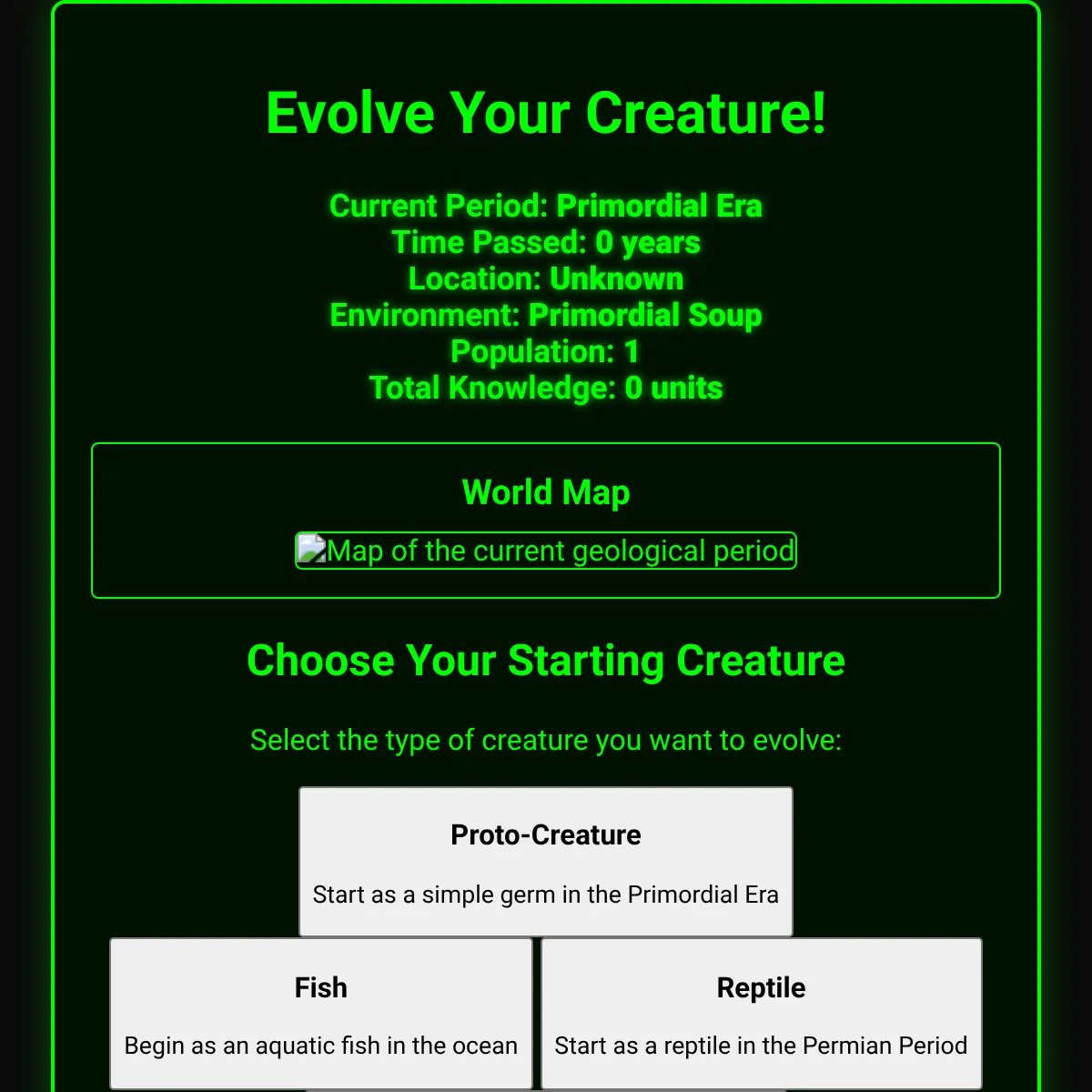 AI Creature Evolution [hacker terminal and alert update]