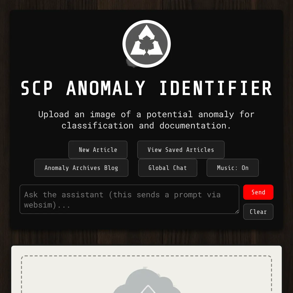 scp article generator but it looks more realistic