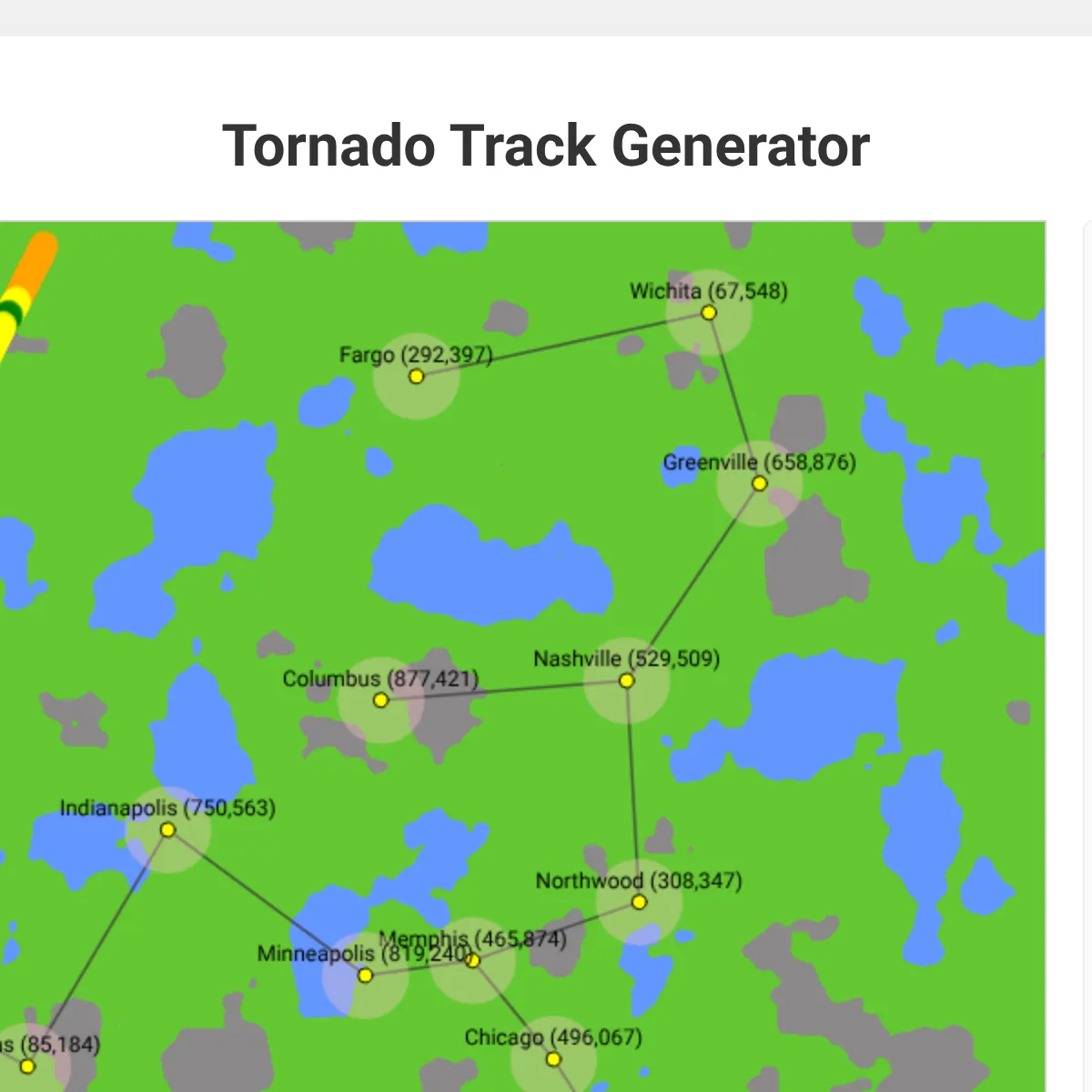 Tornado Track Generator