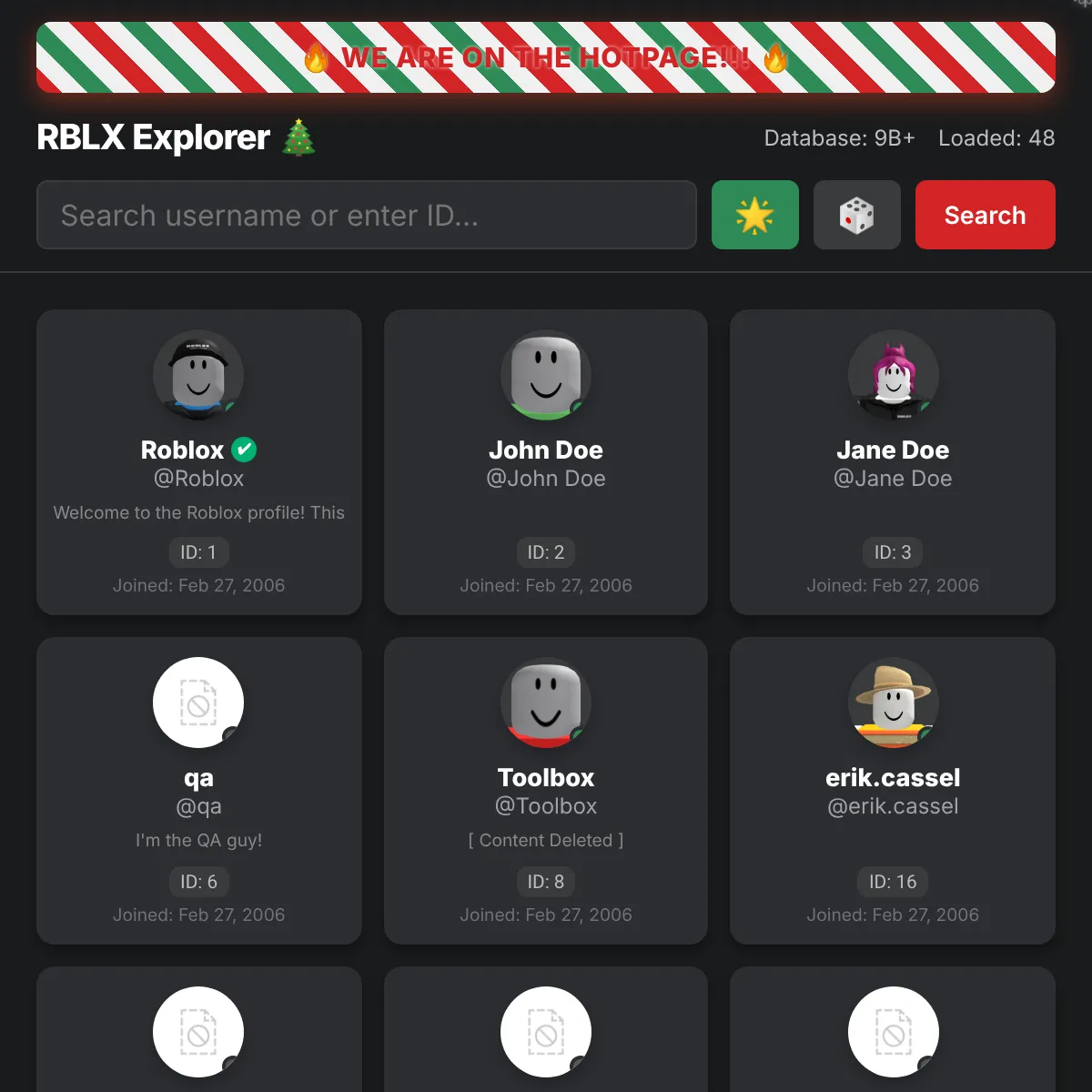 Roblox User Explorer