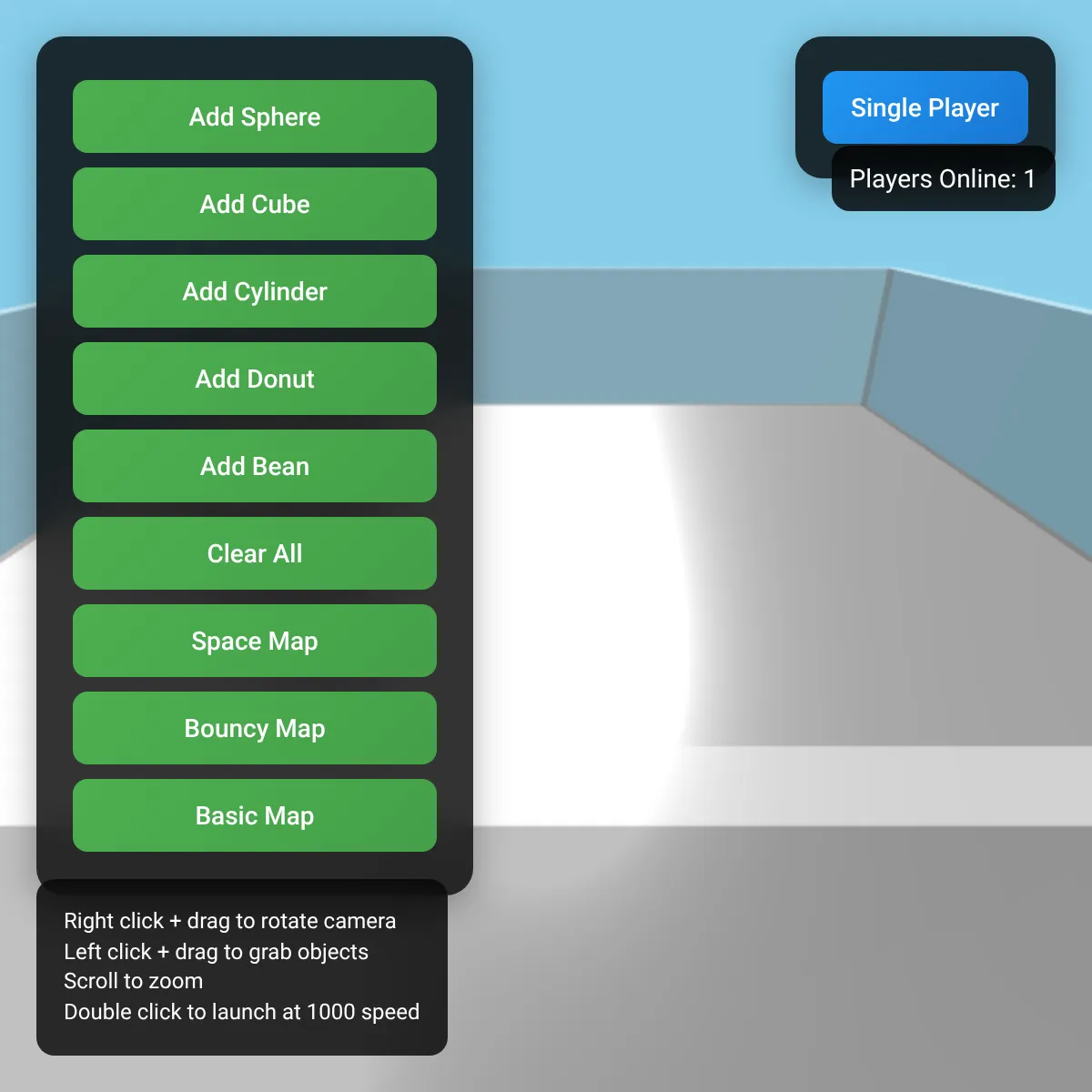 3D Physics Playground