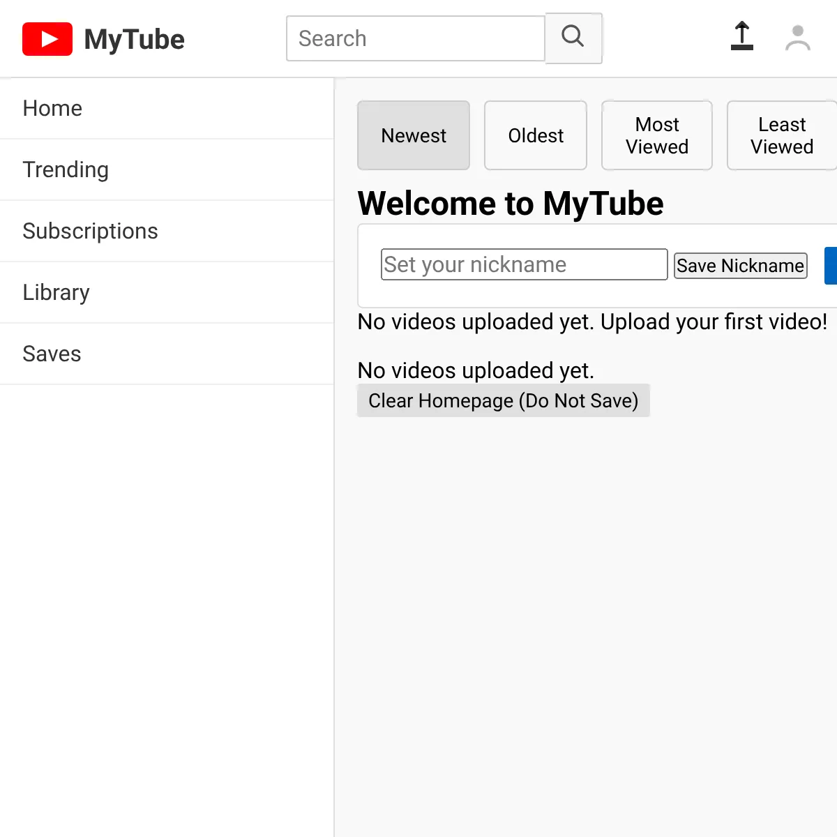 MyTube: make your own youtube home page