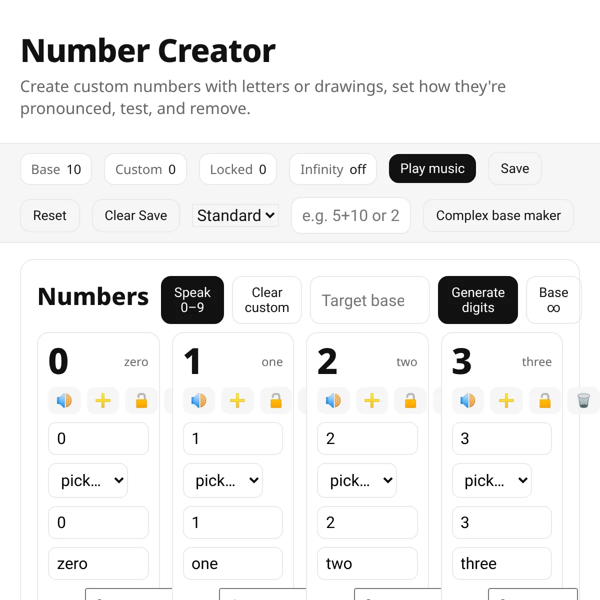 Number Creator