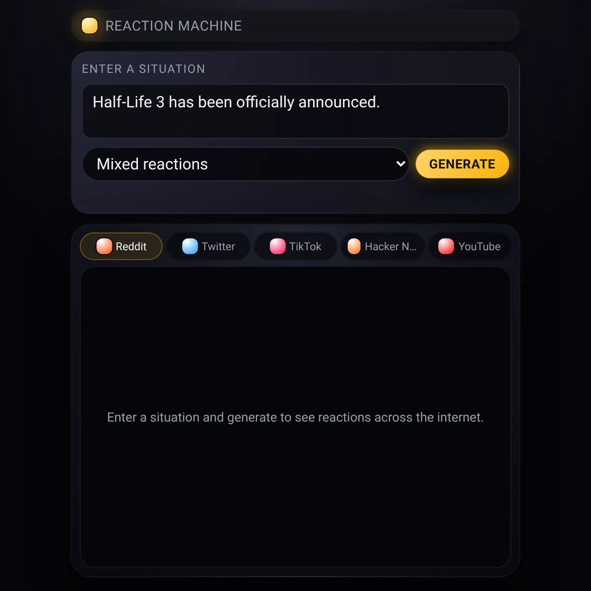 Reaction Machine