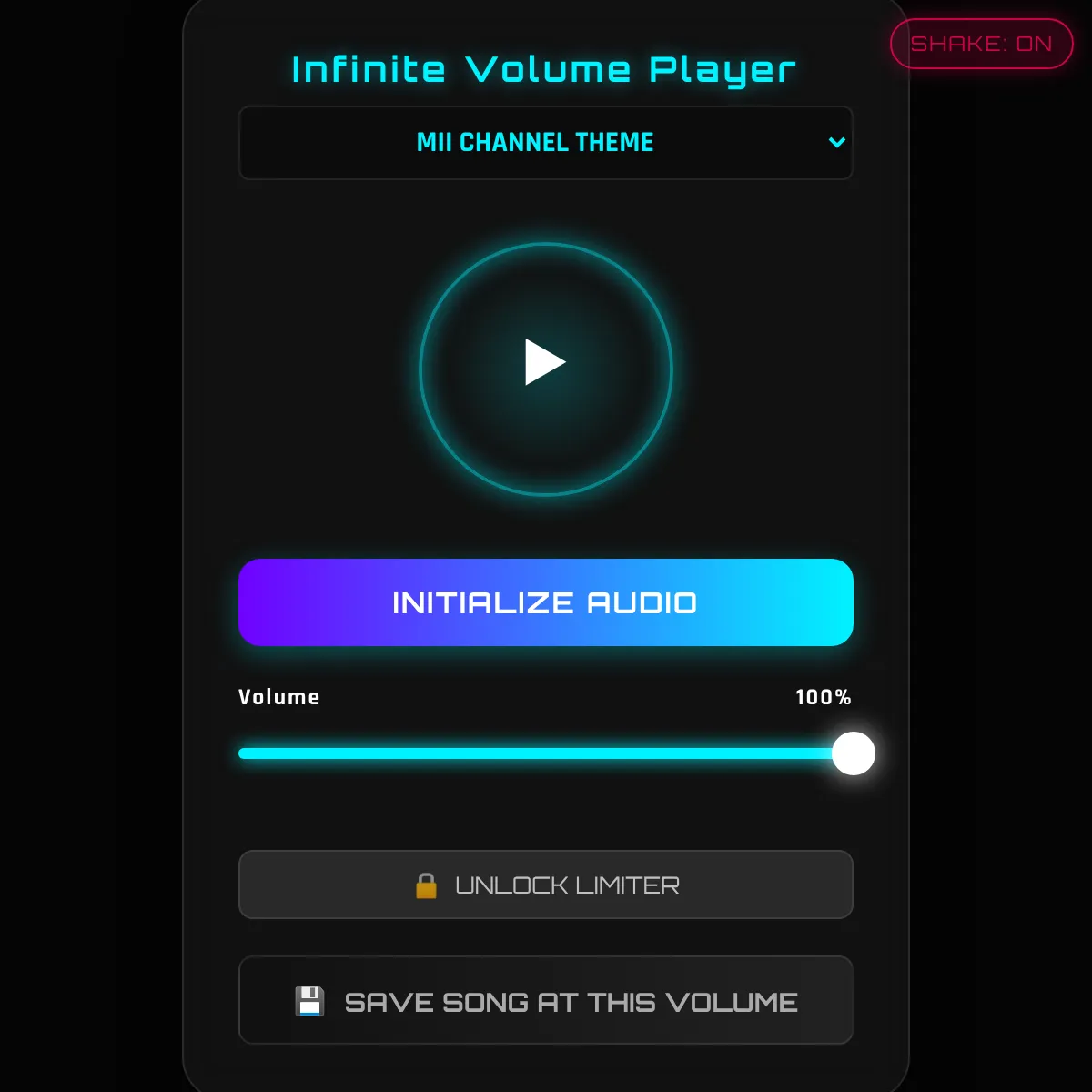 Infinite Volume Player 2