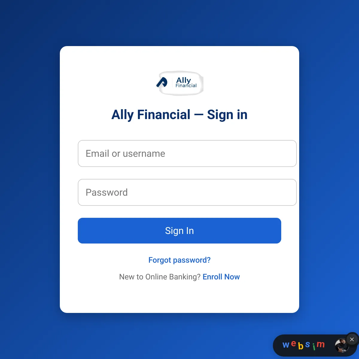 Ally Financial Credit Union - Online Banking