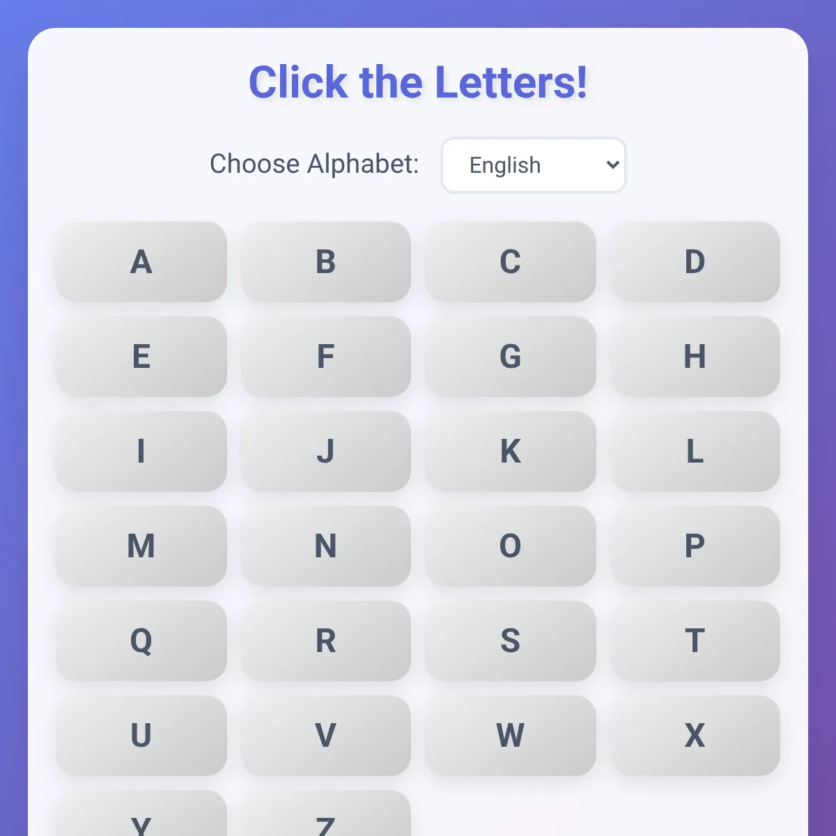 Click the letters!