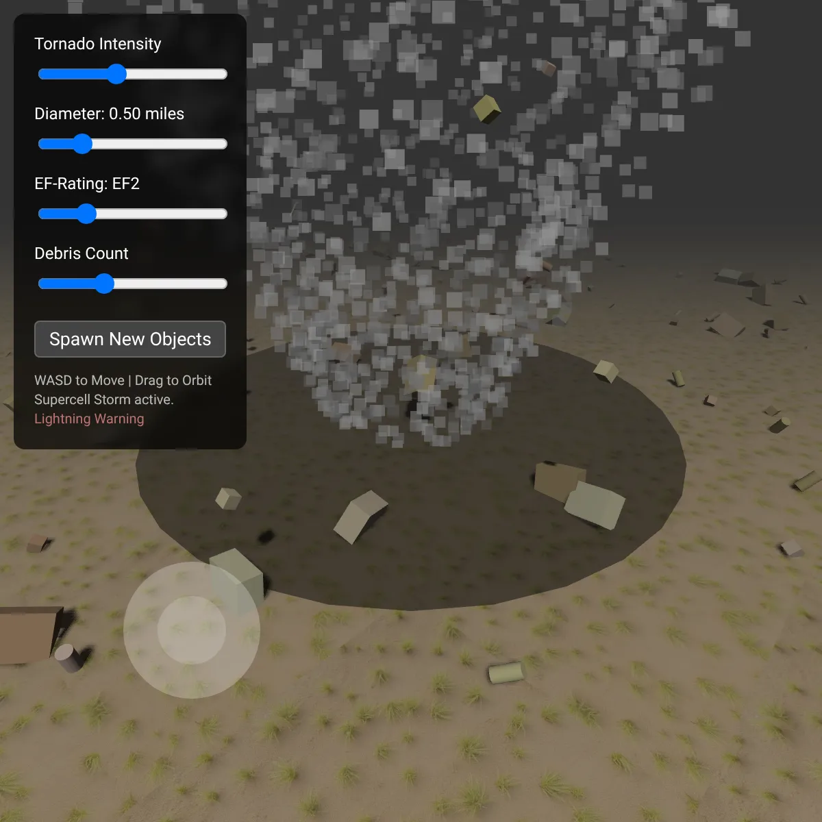 Tornado Physics Sandbox