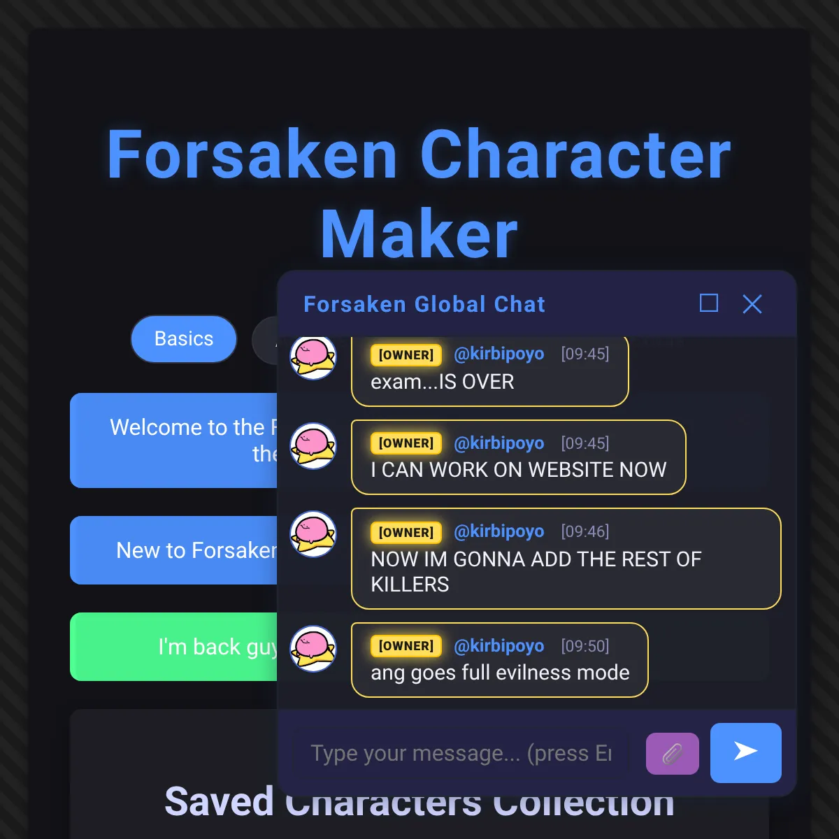 Forsaken Character Maker:Plus(veeronica upds)