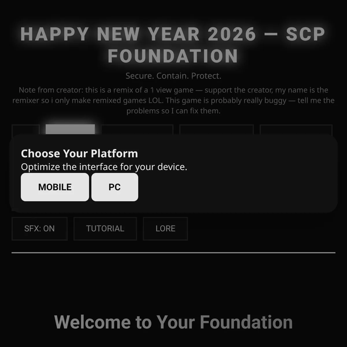 Scp Foundation Creator (Happy new year!)