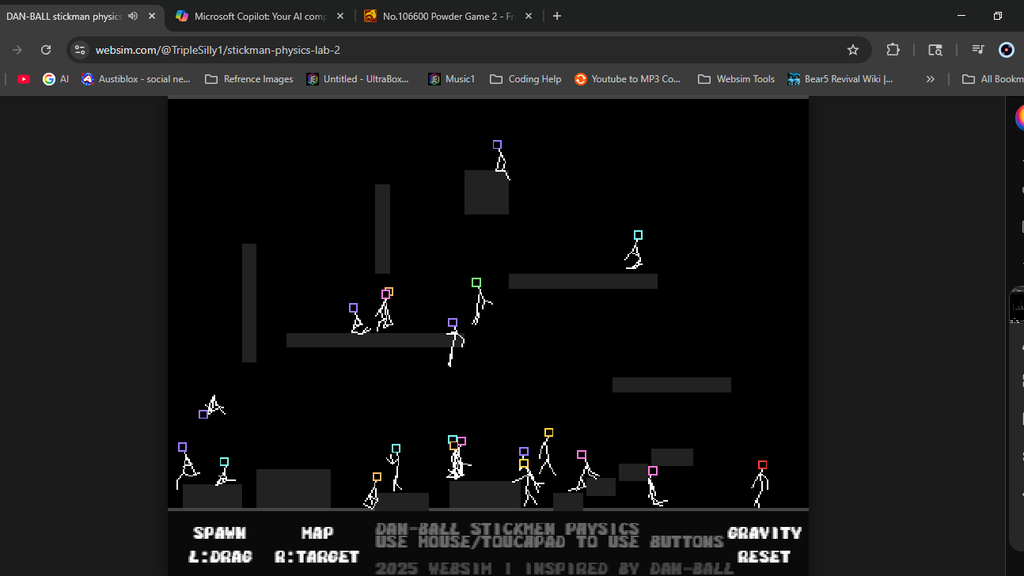 DAN-BALL stickman physics Recreation ( Less than 15K Tokens ) ( Remixable )