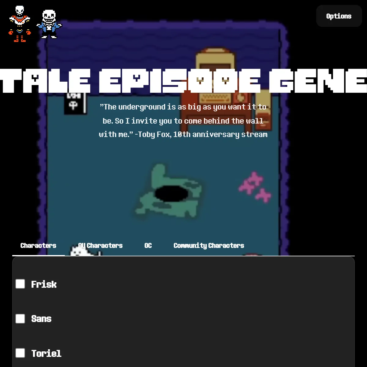 Undertale Episode Generator
