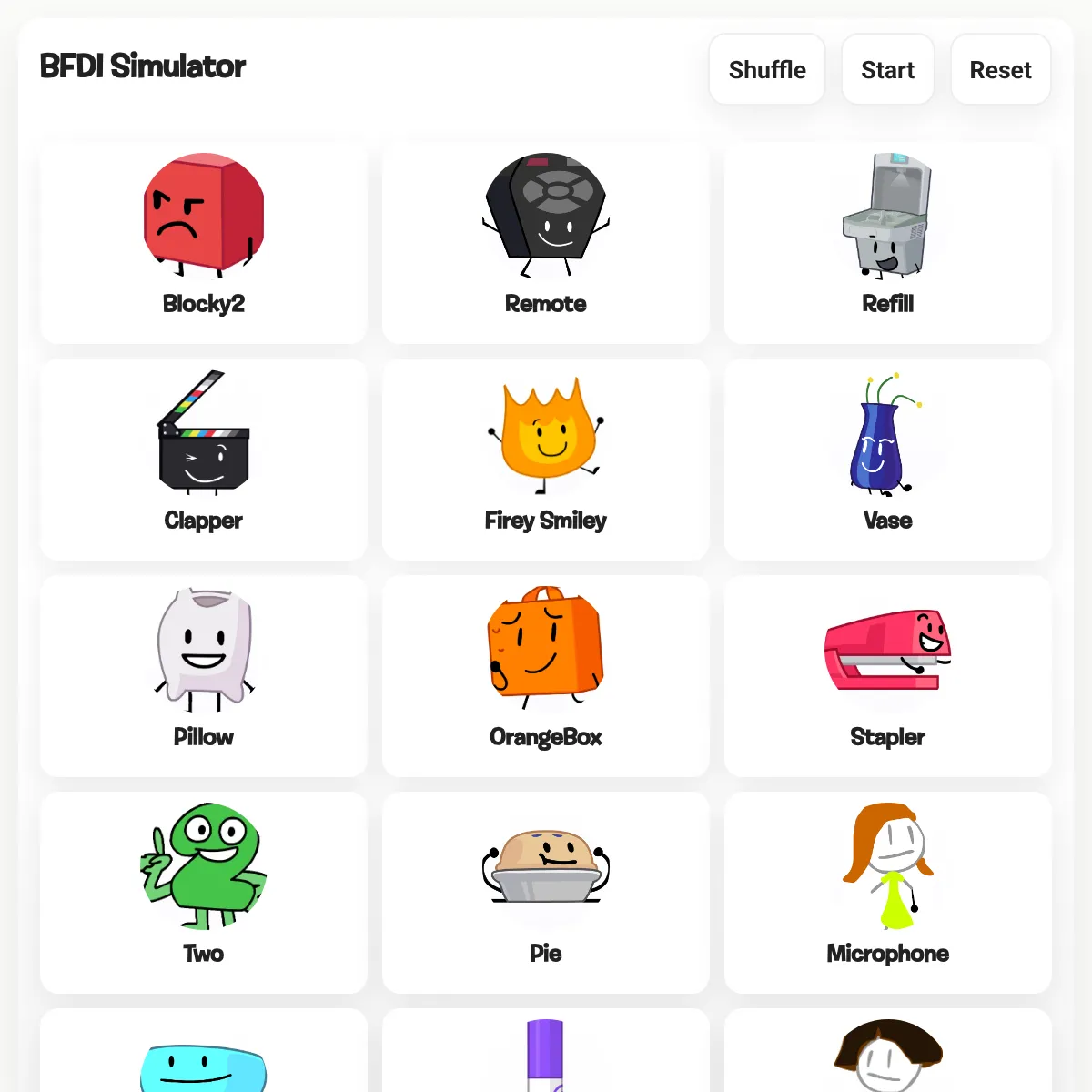 BFDI Simulator ChatGPT version