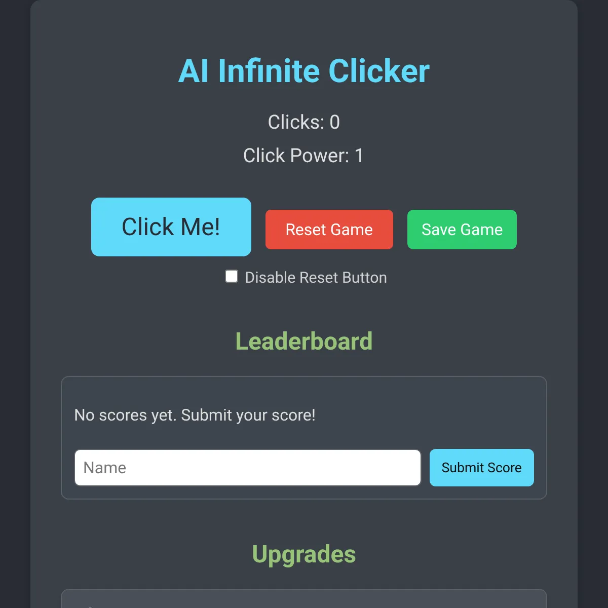 AI Infinite Clicker