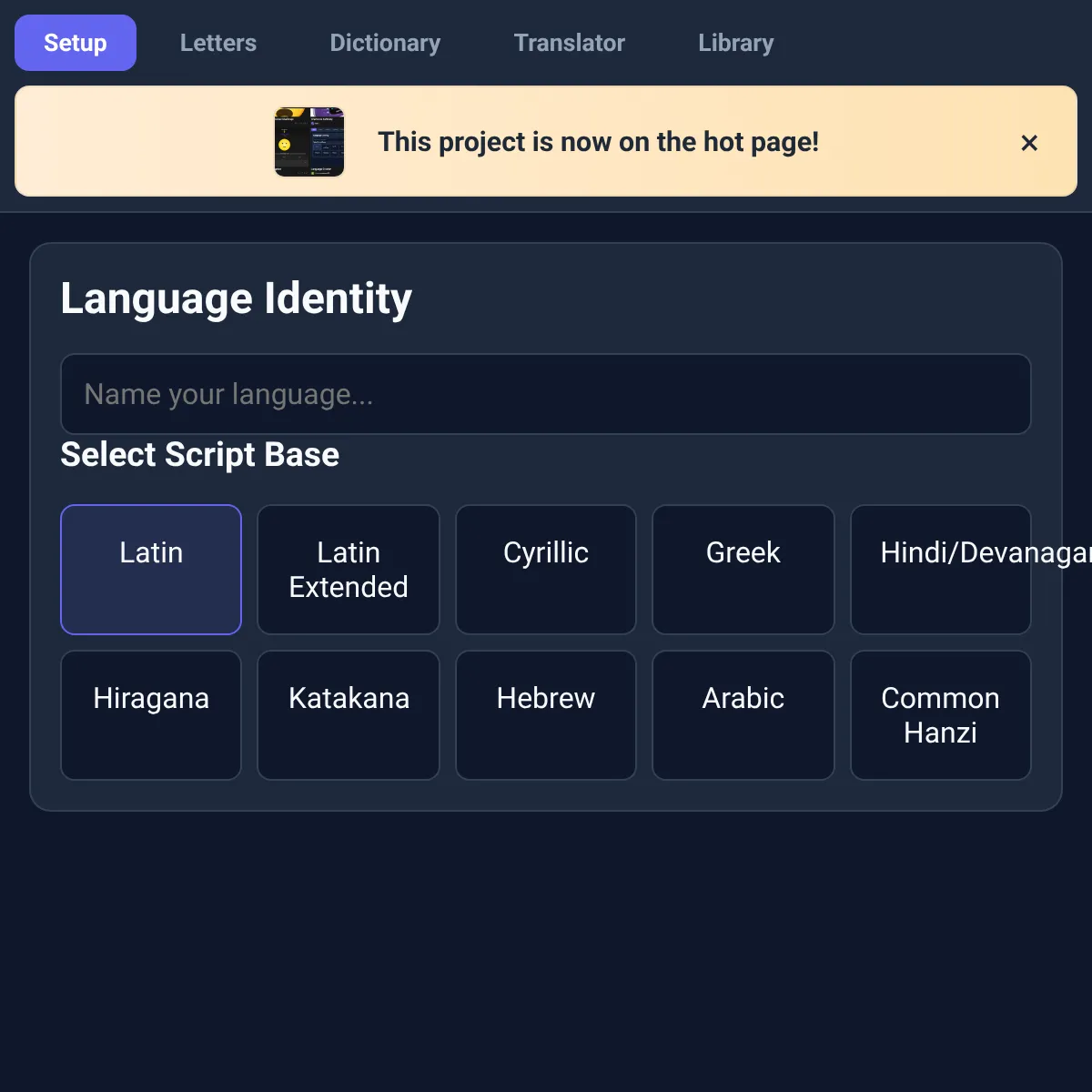 Language Creator
