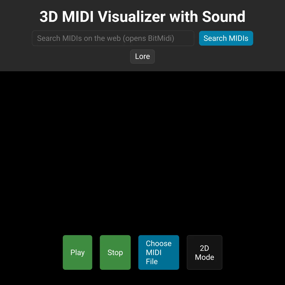 3D MIDI Visualizer with Sound and drums