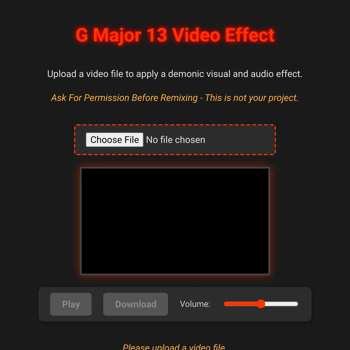 G Major 13 Video Effect