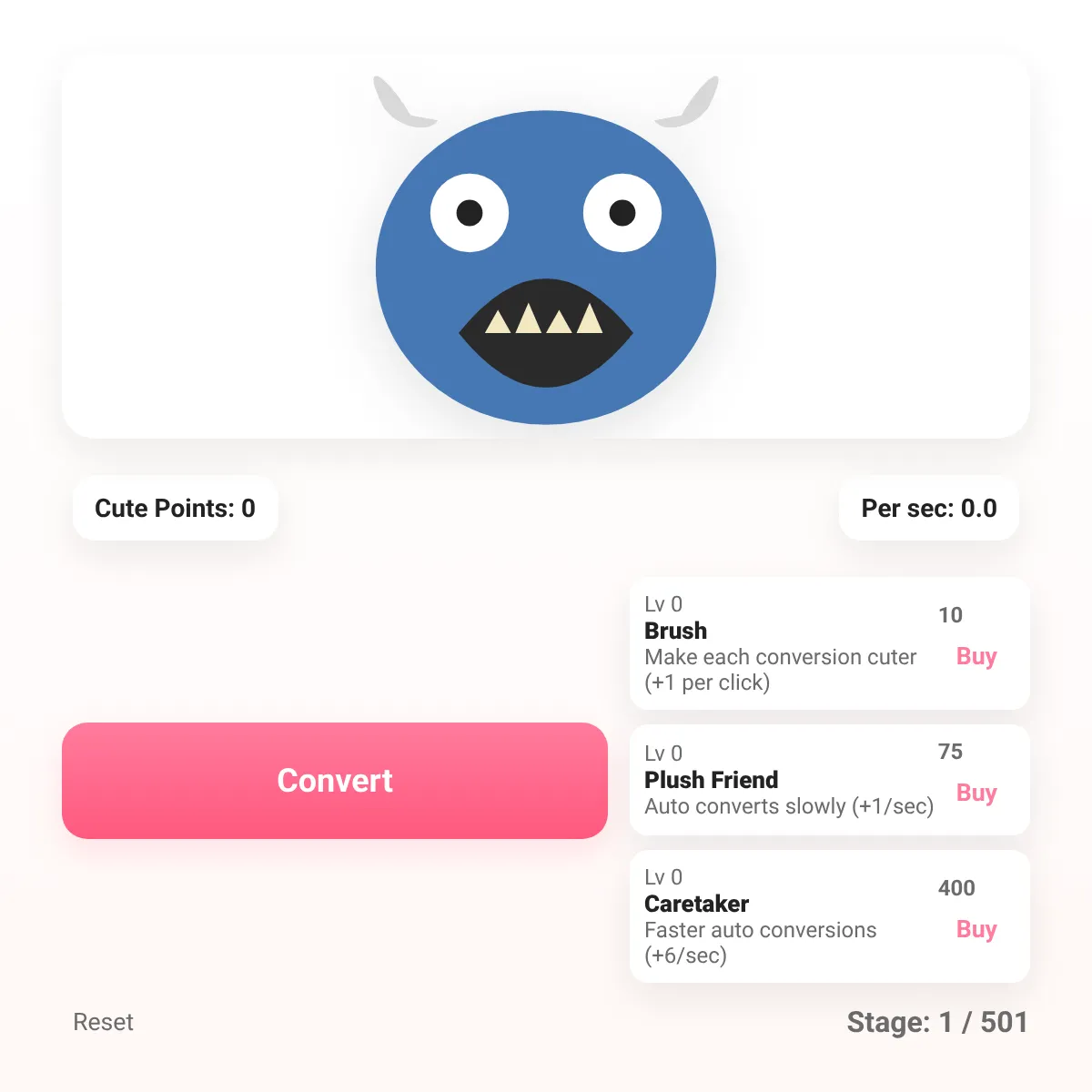 Scary → Cuter Clicker