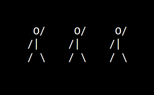 Dancing ASCII Stickman