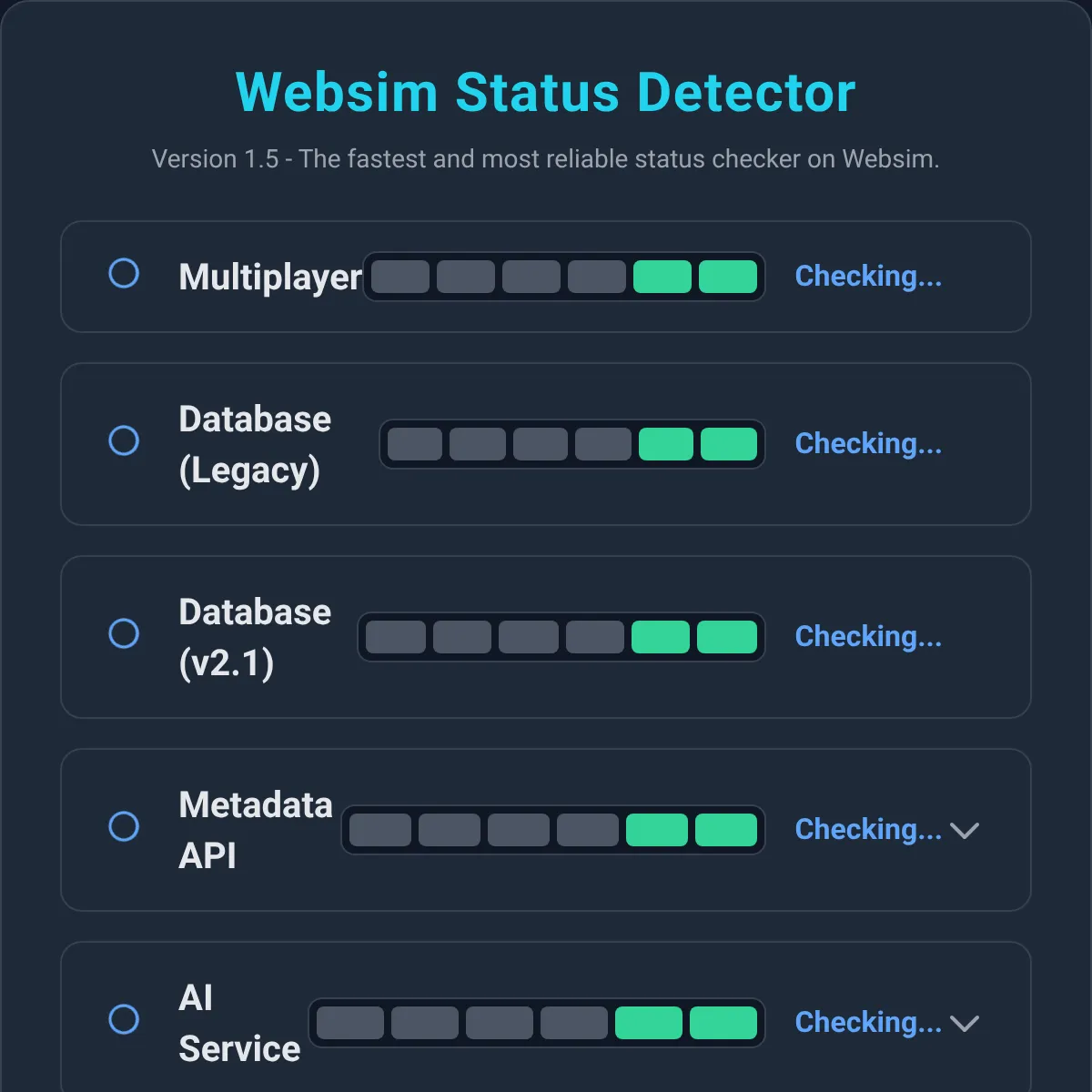 Websim Status Detector