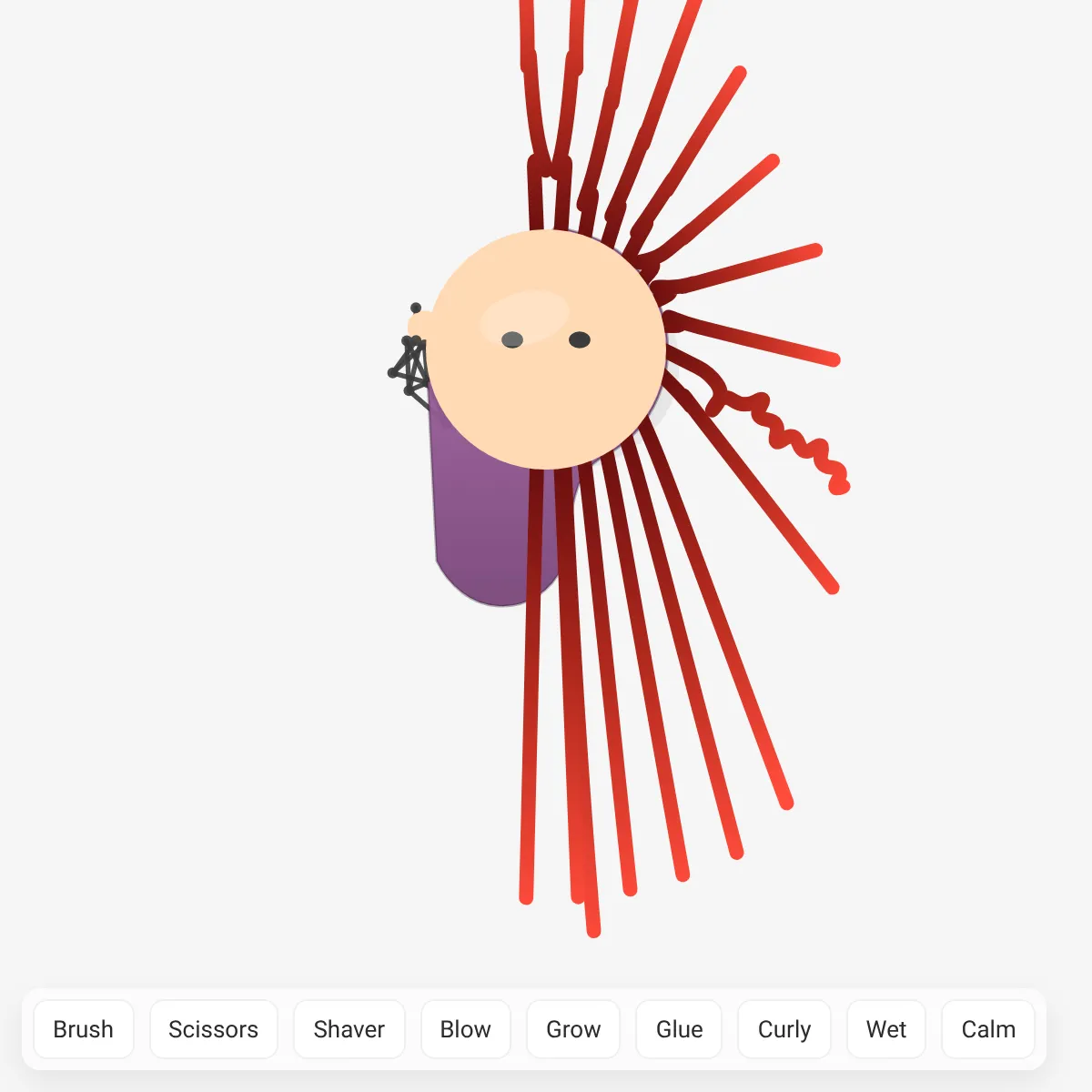 2D Hair Physics